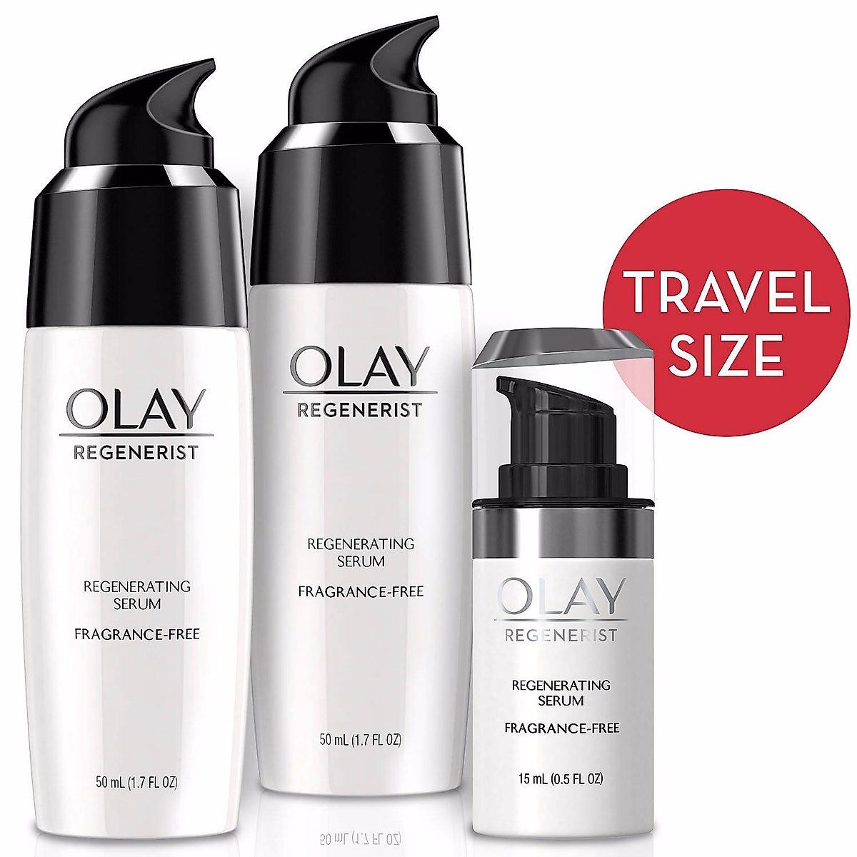 Olay Regenerist Regenerating Serum, Fragrance-Free - 3 Piece set(Total 3.9 Oz)