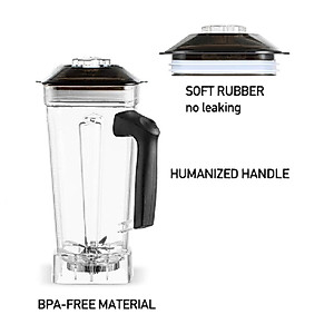 Smoothie Blender, Countertop Mixer for Shakes and Smoothies with Timer Speed Control, Tamper, 67oz Professional BPA-free Grinder Juicer for Crushing Ice, Nuts, Meat, Self-cleaning