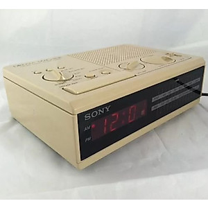 Sony Dream Machine Fm/am Digital Alarm Clock Radio Tan Vintage Retro Icf-c2w
