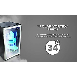 Danby DBC117A1BSSDB-6 117 Can Beverage Center, 3.1 Cu.Ft. Freestanding Drinks Refrigerator for Basement, Dining, Living Room-Bar Fridge Perfect for Beer, Pop, Water, Black/Grey