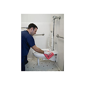 Rubbermaid Commercial Q620RED HYGEN Microfiber Cleaning Cloths, 16 x 16, Red, 12/Carton