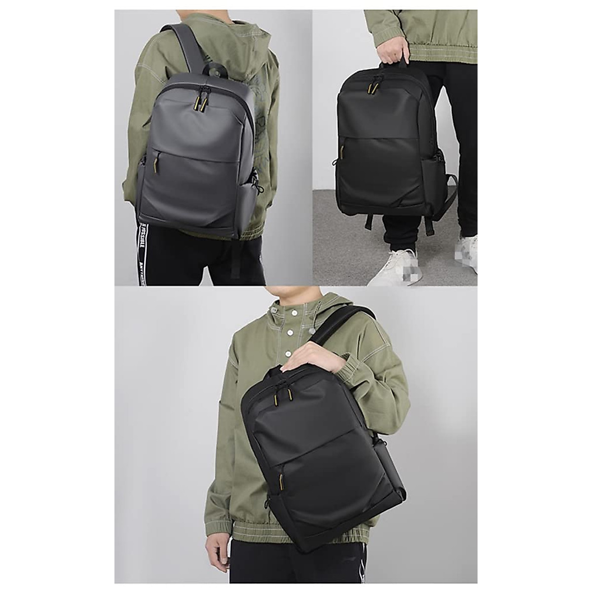 15.6 Inches Laptop Backpack for Men Women Classic Business Travel Casual Daypack (Black)