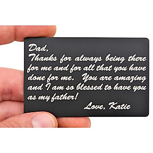 Personalized Engraved Metal Wallet Card, Anniversary Gifts For Men, Valentines Day Gifts For Husband, Aluminum Wallet Insert