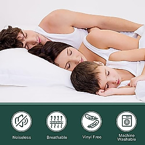 Waterproof Mattress Protector Cal King Size - Breathable Fitted Water Proof Washable California King Bed Mattress Cover Deep Pocket 6-16in
