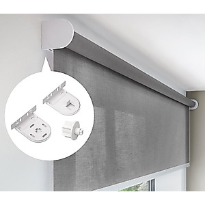 Rollerhouse 38/40mm Roller Blind Repair Kit, Mount Window Shade Brackets, Curtain Roller Blind Accessories for Electric Blinds with 1 1/2" Tube, 1 Pair, White
