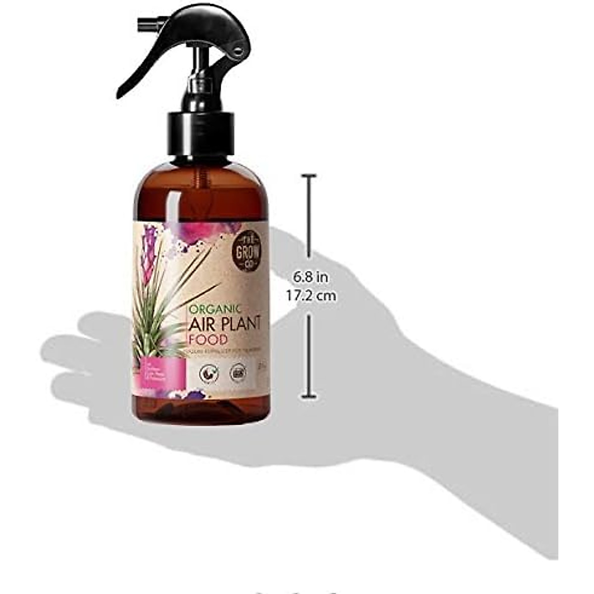 Organic Ready to Spray Air Plant Food - Fertilizer Mist for Weekly Use - Best for Live Tillandisa, Bromeliads, and Other Common Air Plants (8 oz)