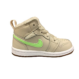 Jordan Baby Girl's 1 Mid Utility (Infant/Toddler) Pearl White/Racer Blue/Dark Driftwood 9 Toddler M