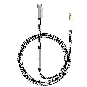 Aux Cord for iPhone, [Apple Mfi Certified] 3-in-1 iPhone Headphones Jack iPhone to car 3.5mm Aux Cord, Lightning to aux Adapter Compatible with iPhone 14/14Pro/13/13 Pro/13 Pro Max/12/12 Pro Max/11