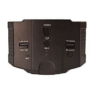 LIDCAM+ LC-WF-BZ Hands Free Hat Mounted Digital Action Camera, 1080P HD Wi-Fi with Full Audio and 1X to 4X Zoom, Black