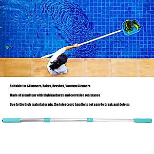 Fdit 3 Section Telescopic Detachable Aluminum Swimming Pool Extension Rod Garden Tools Swimming Cleaning Accessories and Supplies