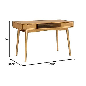 Linon Home Decor Products Natural Wood Modern Linon Drake Desk
