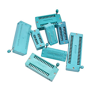 VITechone1pcs/lot 14/16/ 18/20/ 24/28 /32/40 P Pin 2.54 MM Green DIP Universal ZIF IC Socket Test Solder Type IC Lock seat ZIF Socket