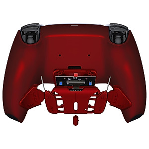 eXtremeRate Scarlet Red Programable RISE4 Remap Kit for PS5 Controller BDM-030 040, Upgrade Board & Redesigned Back Shell & 4 Back Buttons for PS5 Controller - Controller NOT Included