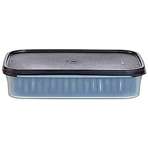 Tupperware Modular Mates Rectangle 1 Black Seal Holds 8 1/2 Cups