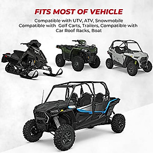 KEMIMOTO 4 Pack Shovel Holder Rubber Roof Rack Straps Fits 1.5"-3.5" Diameter Tools Clamp For 0.85"-2.5" Mounting Roll Bar.