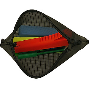 Mesh Bag With Zipper, Set Of 5, Organize Supplies, Cosmetics, Travel Accessories (6x8, Black)