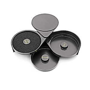 New Star Foodservice 48360 Plastic 3-Tier Bar Glass Rimmer, Black