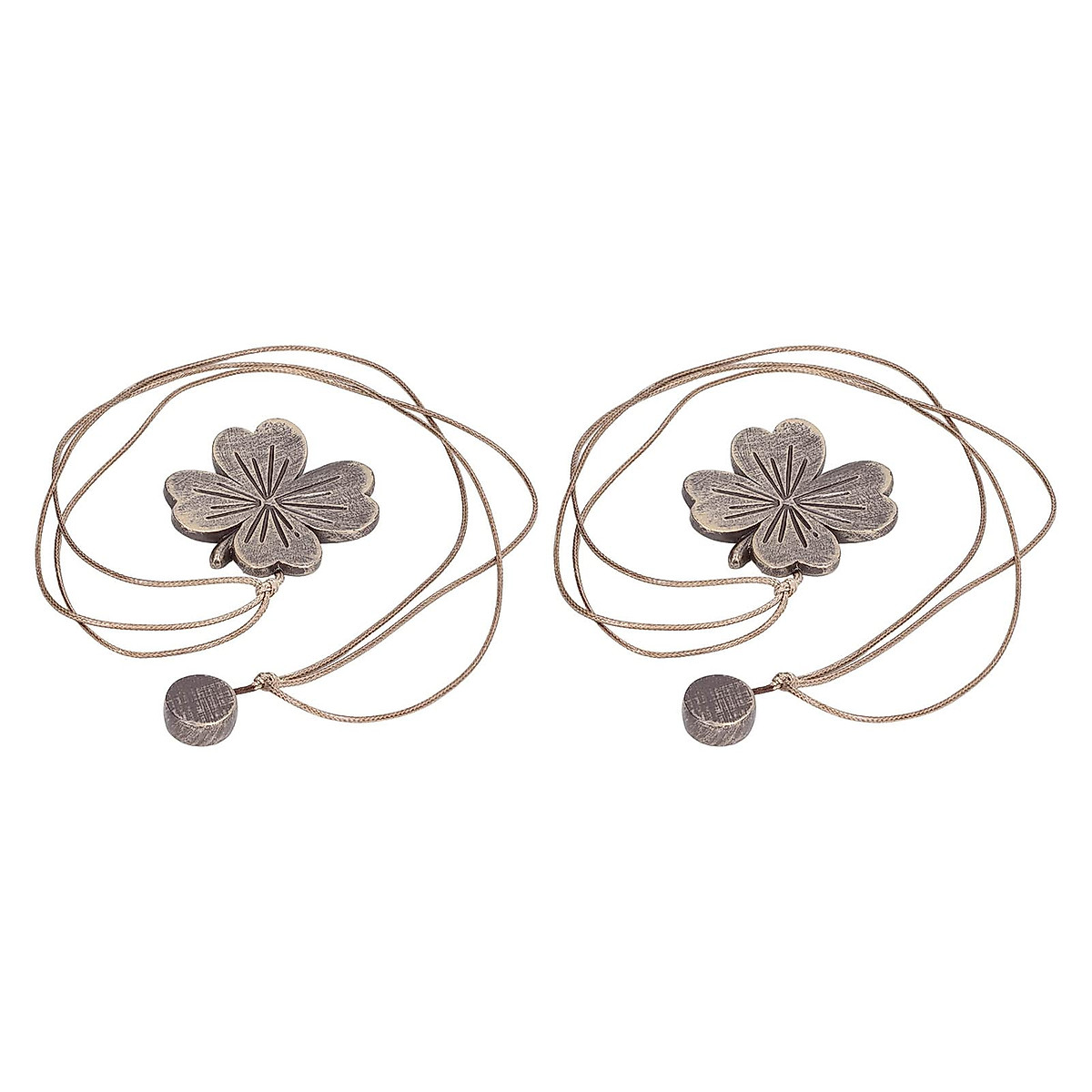 2pcs Curtain Tiebacks Magnetic Flower Curtain Strap Buckle Decorative Drapes Tie Back for