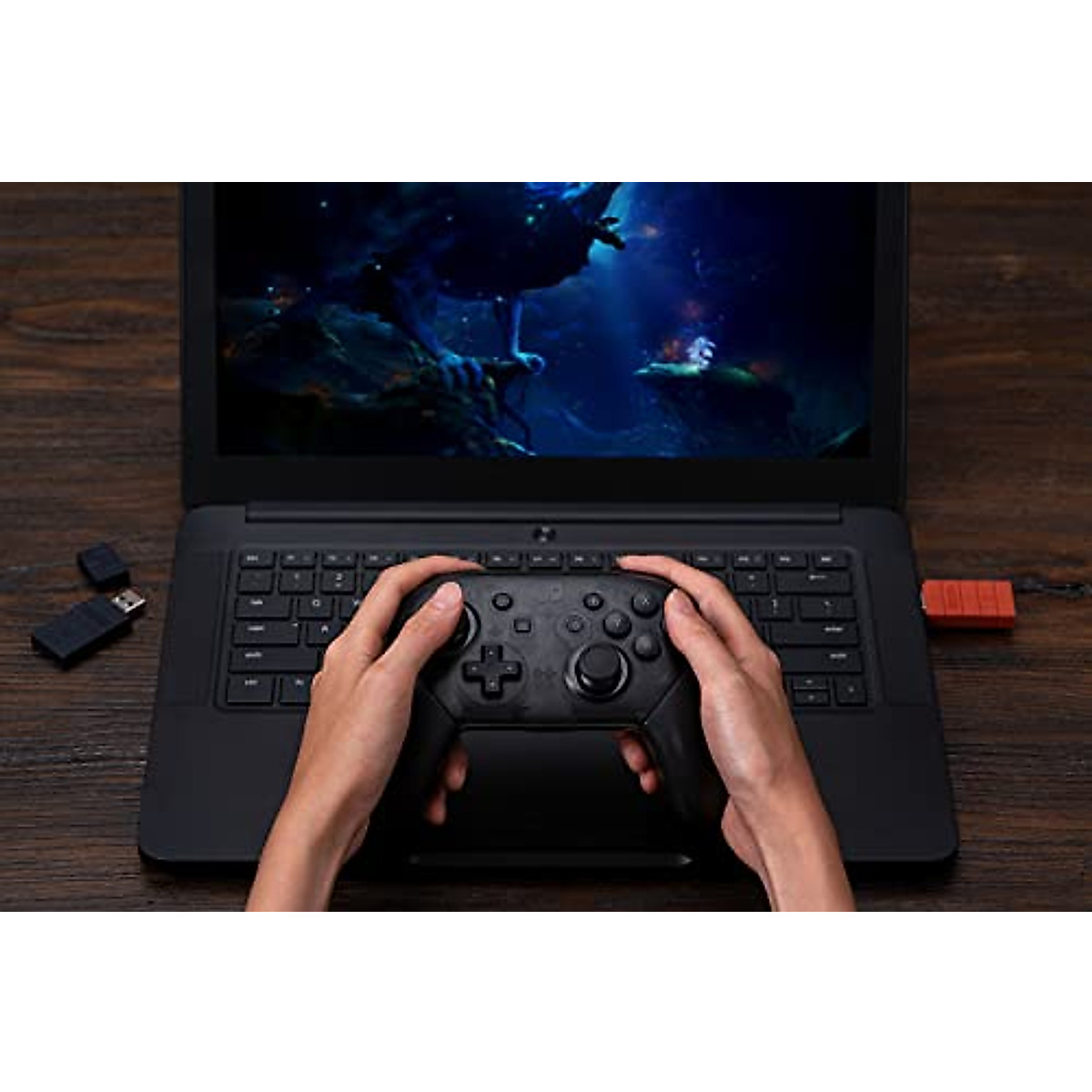 8Bitdo Adapter 2 USB Wireless Switch Controller for Windows, Mac & Raspberry Pi, Compatible with Xbox Series X & S Controller, Xbox One Bluetooth Controller, PS5/PS4/PS3 Controller