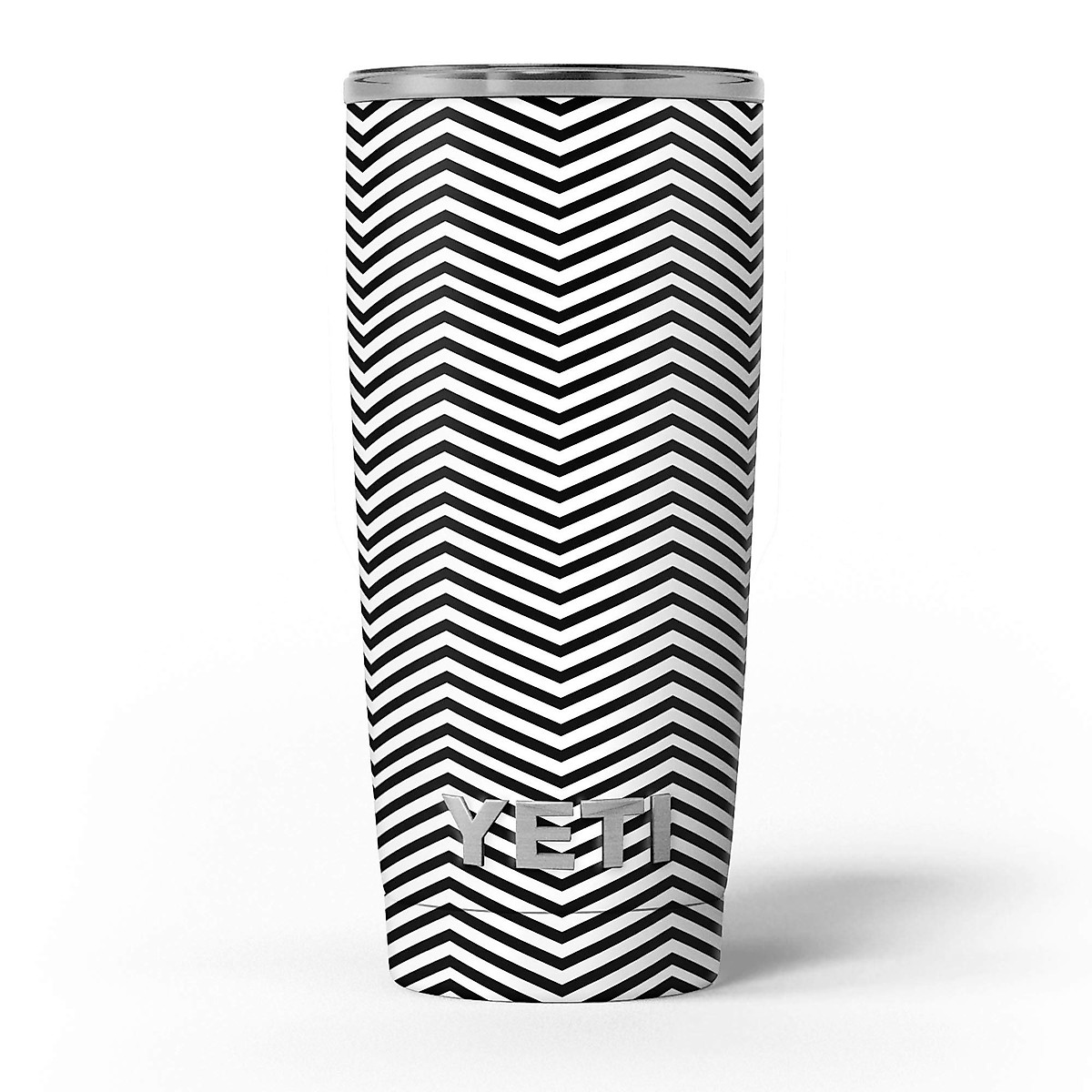 Design Skinz Slate Black Chevron with Translucent Backing - Skin Decal Vinyl Wrap Kit Compatible with The Yeti Rambler Cooler Tumbler Cups