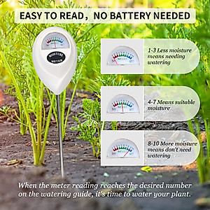 ONEDONE Moisture Meter, Soil Moisture Meter for House Plants Plant Moisture Meter with Cleaning Cloth Plant Water Meter for Gardening, Farming, Indoor and Outdoor Plants