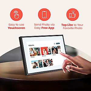 Loop Wi-Fi Digital Picture Frame with Touch Screen, 10-Inch Display, The Only Frame to Offer Text Message Photos Direct to Frame, Easy to use App, Gift to Keep Friends and Family Connected