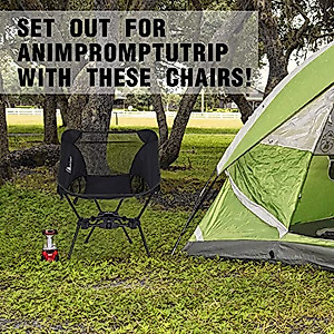 MOON LENCE Portable Camping Chair Backpacking Chair - The 4th Generation Ultralight Folding Chair - Compact, Lightweight Foldable Chairs for Hiking Mountaineering, Beach, 2 Pack