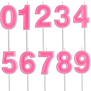 Macaron Pink 15th Birthday Candles,Number 15 Candle, Pink Macaron Birthday Candle for Cake,Happy Birthday Candle,Numeral Candles Cake Topper Decoration for Sweet Girls Birthday Party Supplies