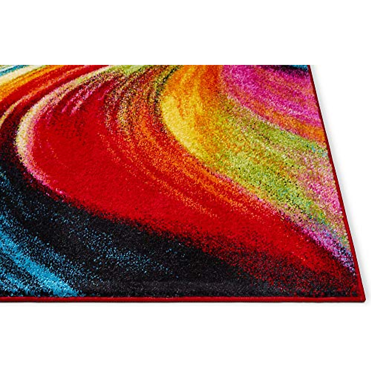 Well Woven Viva Pleasure Modern Abstract Multi Bright Accent Rug 2' x 3' Mat