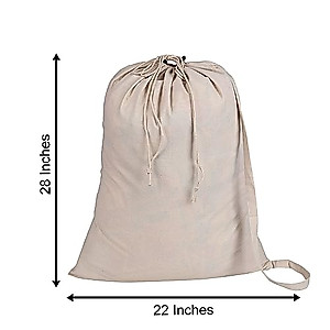 Foreign Punks Extra Large Natural Cotton Laundry Bag 22 x 28 (56CMX71 CM) Pack of 1 Natural