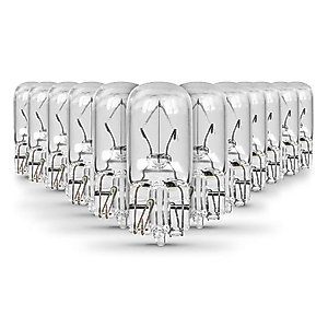 Feit Electric BP5XN-12/RP/12 12-Volt 5-Watt T-5 Wedge Base Xenon Light Bulb, 2400K Soft White Replacement Bulb, Pack of 12