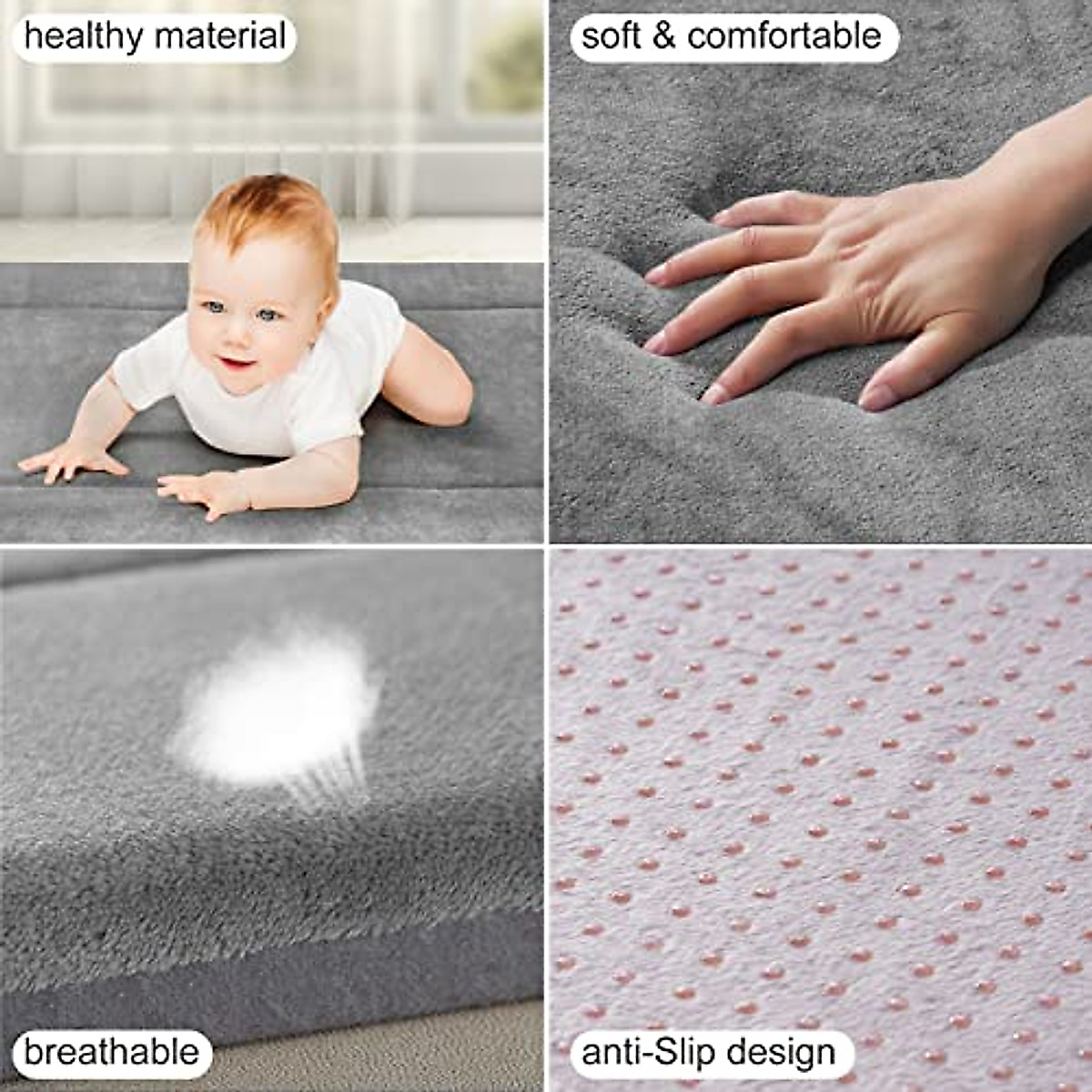 Dog Beds for Extra Large Dogs Crate Bed Pad Mat 48 in Non Slip Washable Dog Bed Soft Fleece Mattress Kennel Pad Luxury Color,NG XL