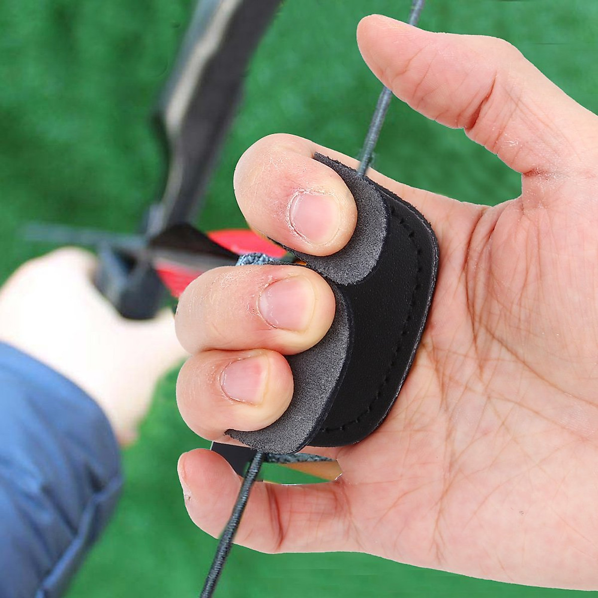 Wearable Archery Finger Protector, Anti-Slip Archery Hand Guard, Easy to Use Soft for Archery Lovers