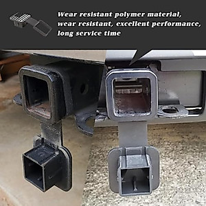 gunhunt 1 PC Auto Tow Trailer Seal Cap, 3.15" x 3.05" American Flag Square End Plug Plug Protector, Universal for 2" Trailer Receiver Tube, Compatible with Cars, Trucks, Vans, SUVs, Trailers (Black)