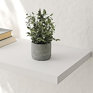 JPND Floating Shelf, Set of 2 Wall Shelf, 30 in W x 12.75 in D x 2 in H Wooden Floating Wall Shelf with Invisible Brackets for Living Room/Bedroom/Bathroom/Kitchen Storage and Decor, White