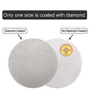 uxcell Diamond Sanding Grinding Disc, 12-Inch (300mm) Grit 60 No Center Hole, Flat Lap Disk Polishing Discs Abrasive Wheel for Gemstone Tile Porcelain Glass Stone Metal