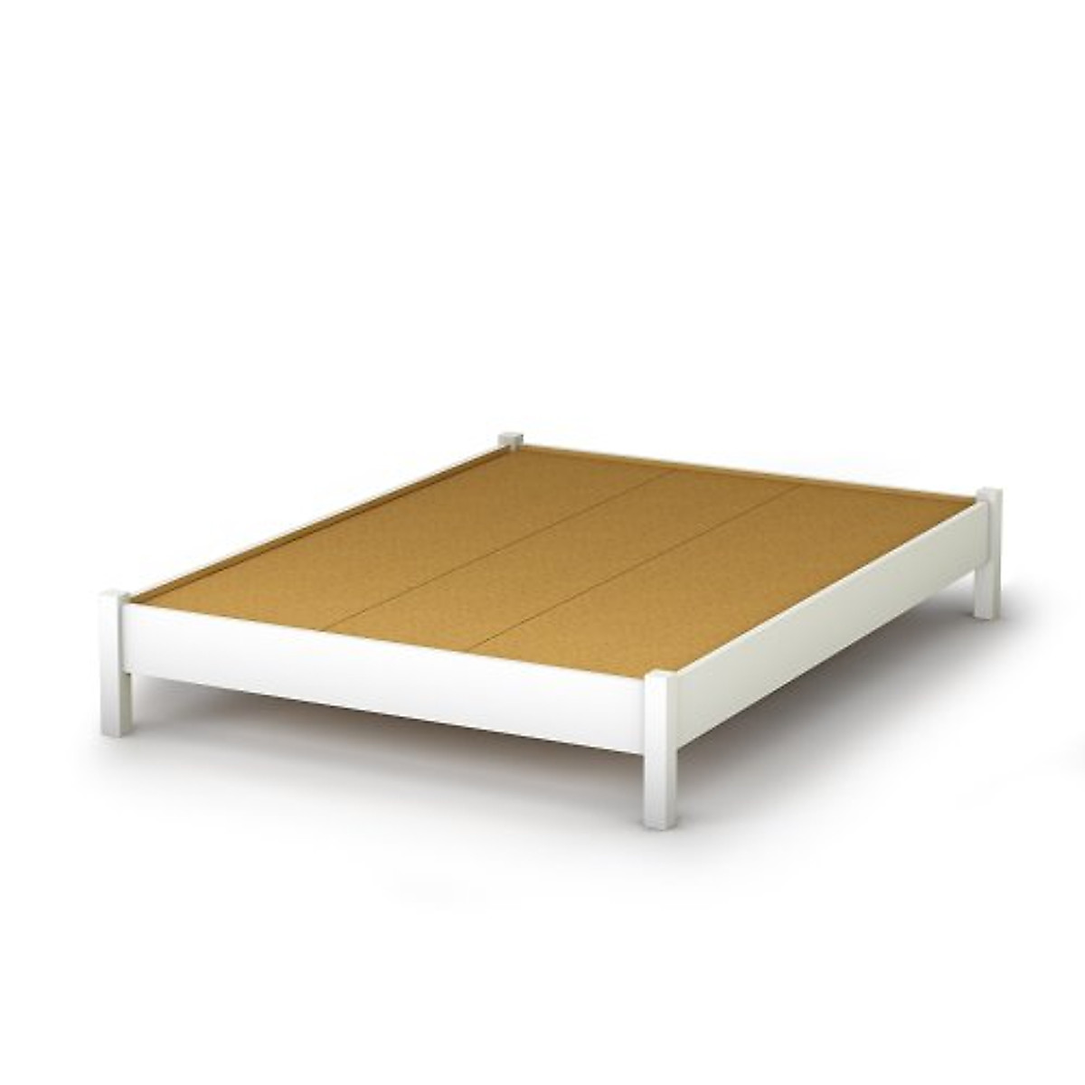 South Shore Step One Platform Bed, Full 54-in, Pure White