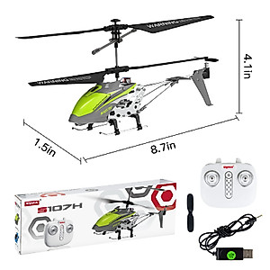Cheerwing Remote Control Helicopter,SYMA S107H RC Helicopter with Altitude Hold, One Key Take Off/Landing,Mini Helicopter with Gyro for Adults Kids(Green)