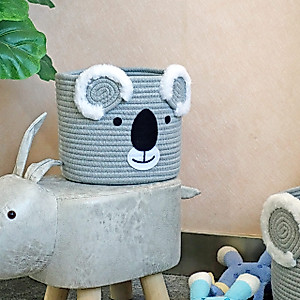 Koala Storage Basket by T&T Homewares - Small Size, Ideal for Baby Diapers, Laundry, Nursery & Kids Room - Versatile Organizer for Woodland Decor, Pet Toys