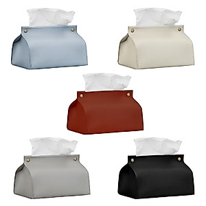 PU Leather Tissue Bag Multipurpose Organize Pouch Outdoor Traveling Camping (Color : Brown)