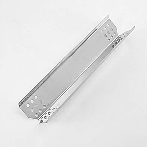 YIHAM KS739 Heat Shield Plate for Master Forge 1010048 Grill Replecement Parts, Burner Cover Flame Tamer, 15 1/8 inch x 3 1/4 inch, Stainless Steel, Set of 4