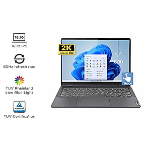 Lenovo Newest Flex 5 14" 2-in-1 Touchscreen Laptop - AMD Ryzen 7 5700U - 16:10 2K QHD (2240 x 1400) 100% sRGB Display - Type-C - Fingerprint - Wi-Fi 6 – Win 11- w/HDMI (16GB RAM | 512GB PCIe SSD)