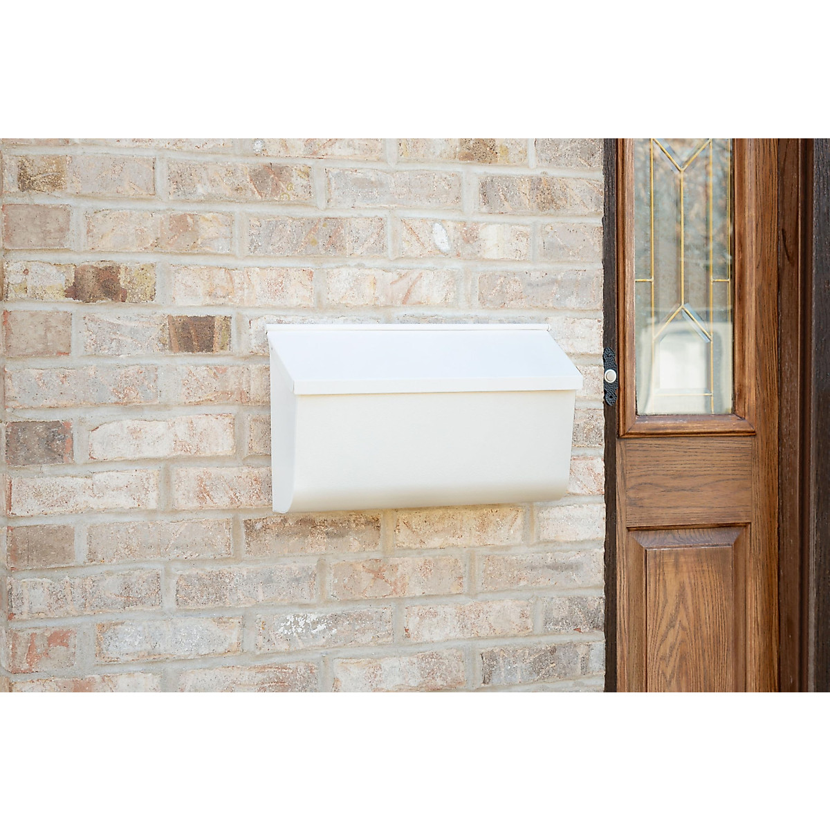 Architectural Mailboxes Woodlands Medium Capacity, Galvanized Steel Wall Mount Mailbox, White