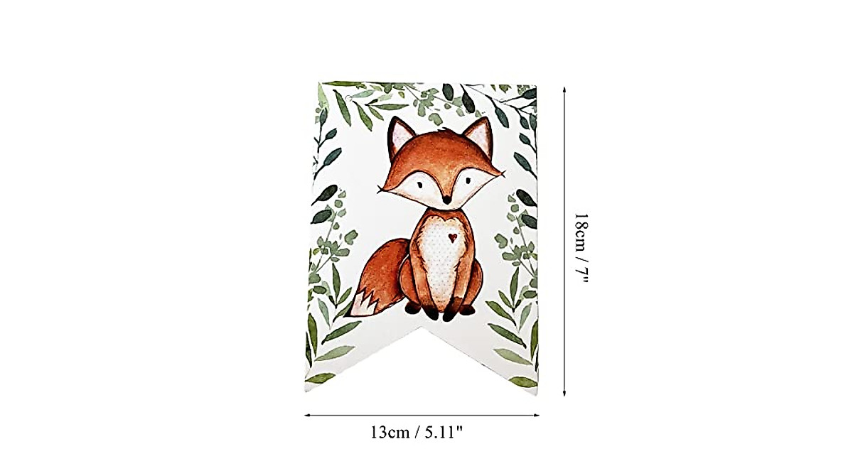 Woodland Jungle Theme Welcome Baby Shower Banner