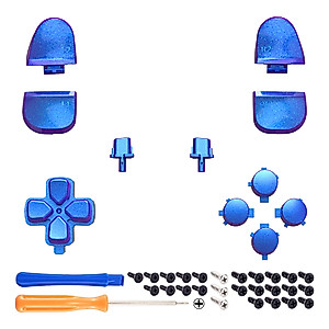 eXtremeRate Replacement D-pad R1 L1 R2 L2 Triggers Share Options Face Buttons, Chameleon Purple Blue Full Set Buttons Compatible with ps5 Controller BDM-030 BDM-040 - Controller NOT Included