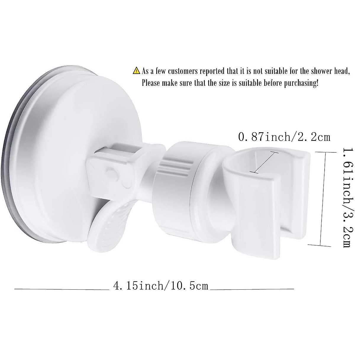OUO Suction Cup Shower Head Holder Handheld Showerhead Bracket Adjustable Shower Holder, Removable Handheld Showerhead & Wall Mounted Suction Bracket