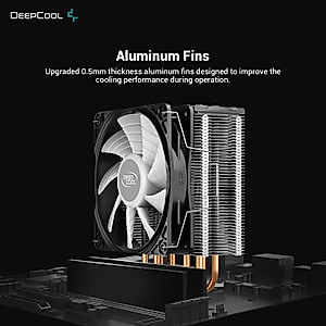 DEEPCOOL GAMMAXX GT A-RGB, CPU Air Cooler, SYNC A-RGB Fan and Black Top Cover, Cable or Motherboard Control Supported, 4 Heatpipes, 120mm A-RGB Fan, Universal Socket Solution