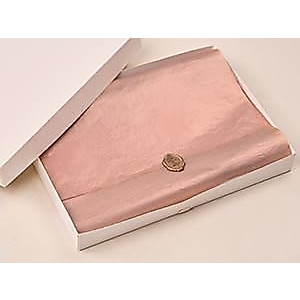 UNIQOOO 100 Sheets 20X14 Premium Metallic Rose Gold Tissue Gift Wrap Paper Bulk, Great for Gift Bag, Recyclable Gift Wrapping Accessory, Perfect for Small Gift bags, Pinata, Wedding, Party, Cutout