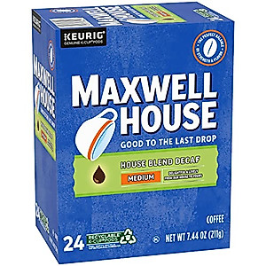 Maxwell House Decaf House Blend Medium Roast K-Cup Coffee Pods, 24 ct. Box