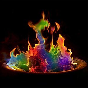 XYOC 2022 Colorful Flame Changing Powder Create Colorful Flames for Fire Outdoor Fireplace Festival Supplies Indoor Outdoor Holiday Trips Vacation Travel Summer Beach Party Casual Essential, 15g